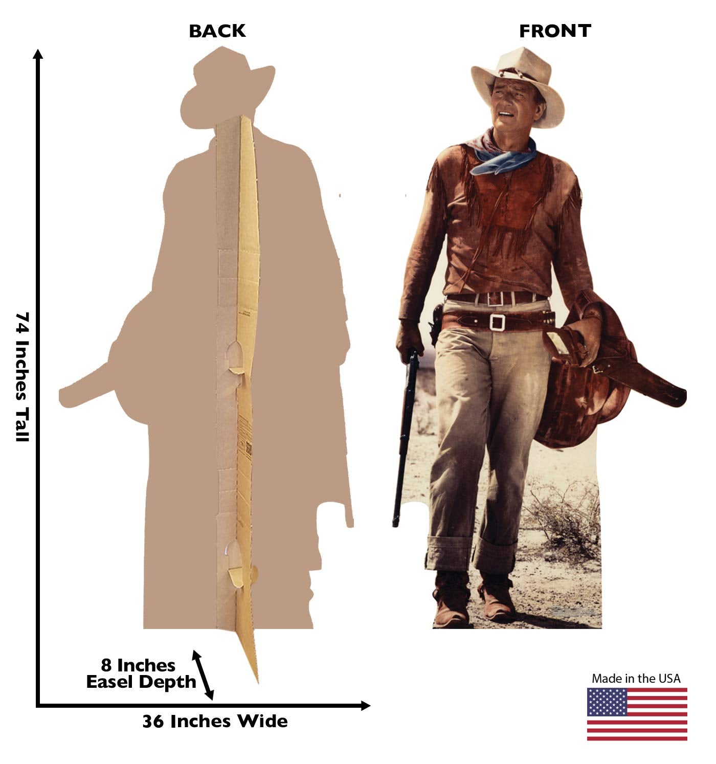 Advanced Graphics John Wayne Desert Life Size Cardboard Cutout Standup ...
